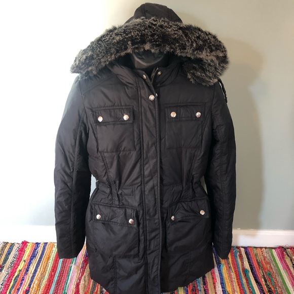 Aqua | Jackets & Coats | Aqua Long Winter Puffer Jacket Furry Hoodie ...